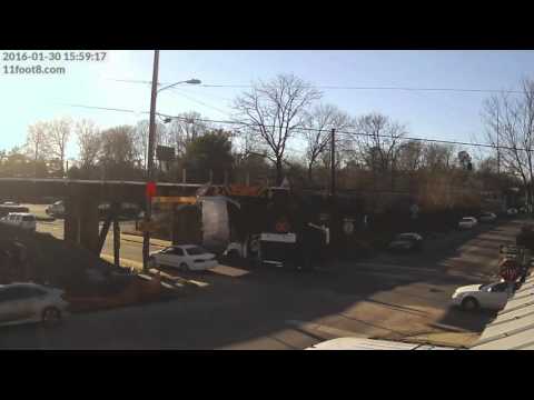 Boxtruck crashes and leaves present at the 11foot8 bridge - 11 FOOT 8